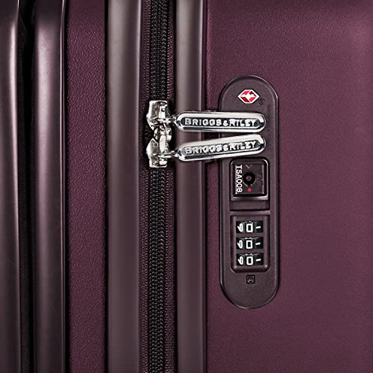 Briggs & Riley Sympatico Hardside Large Spinner Luggage, Plum, 30-Inch Checked