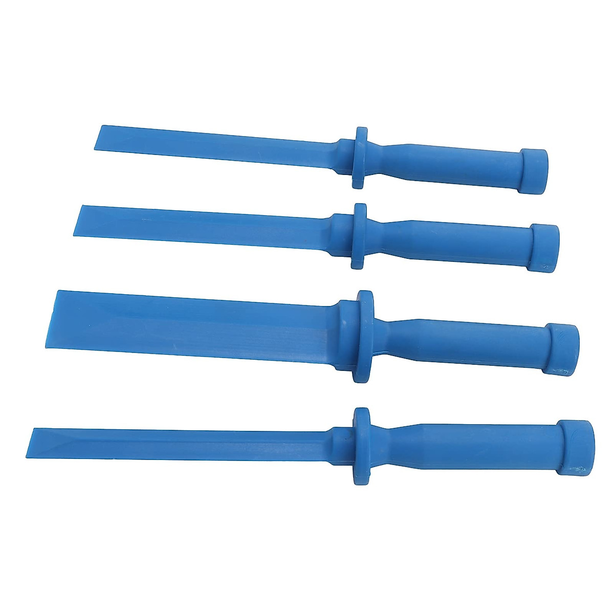 Nylon Plastic Chisel Set, Universal Scraper Remover Tool Kit, Comfortable Grip, sturdy Material, Safe for Paint and Metal Surfaces, 4 Different Width Sizes, for Adhesive Caulk Rem