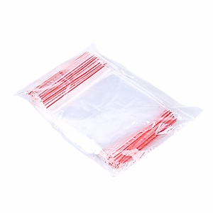 OFFICER PRODUCTS Zip Bags 22 x 28 cm/Pack of 100/Transparent Crystal Clear/Ziplock Bag Zip Set/Reusable/Single Layer/LDPE Film Food Safe