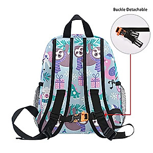Glaphy Custom Kid's Name Backpack, Sloth Llama Dinosaur Flamingo Donuts Toddler Backpack for Daycare Travel Personalized Name Preschool Bookbag for Boys Girls