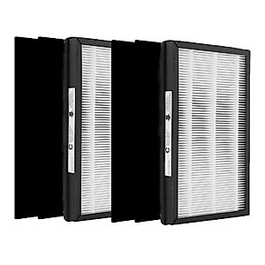 CHAMONNY IAF-H-100C Idylis C Replacement Filter Size C, Compatible with Idylis IAP-10-200, IAP-10-280 Air Purifiers, 2 H13 True HEPA Filters + 4 Activated Carbon Pre-filters