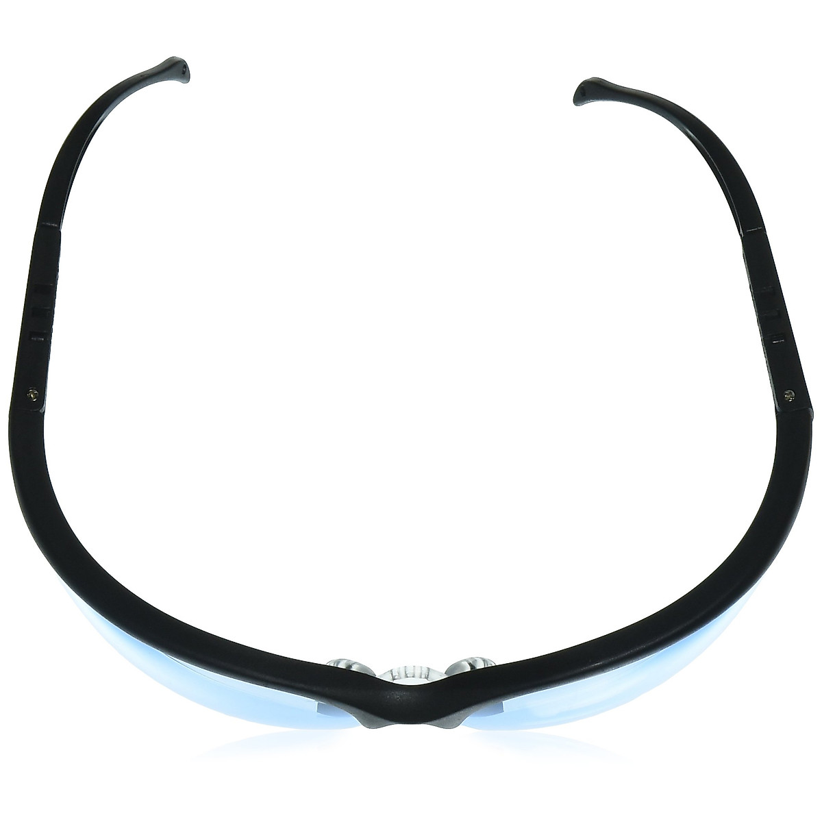 Crews Glasses 135-KD113 Klondike Safety Glass with Black Frame, Light Blue Lens