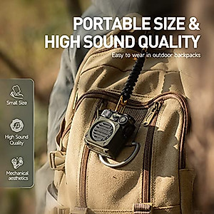 Muzen Wild Mini Rugged Outdoor Speaker, Bluetooth Portable Speaker with Louder Volume, Crystal Clear Sound, Wireless Waterproof Speakers for Travel, Outdoor