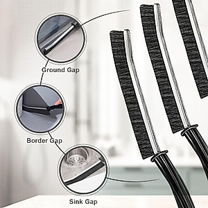 3 PCS Crevice Cleaning Brush, Hard Bristle Crevice Cleaning Brush, Gap Cleaning Brush, New Multifunctional Detailing Brush - Stove Top & Shower Cleaner, Vegetable & Window Groove Brush,Scrub Brush
