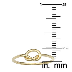 Kooljewelry 14k Yellow Gold Love Knot Ring (size 8)