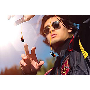 LUDOS Ultra Wired Earbuds in-Ear Headphones, 5 Years Warranty, Earphones with Microphone, Noise Isolating Ear Buds, Memory Foam for iPhone, Samsung, School Students, Kids, Women, Small Ears - Orange