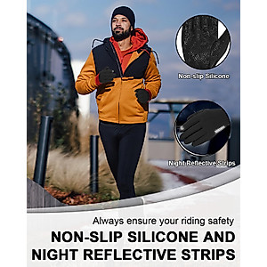 RIGWARL Upgraded Gloves for Cold Weather Waterproof, Winter Gloves for Men Women with Touch Screen, Early Spring and Late Fall Drving Gloves for Runing Walking Skiing Snow