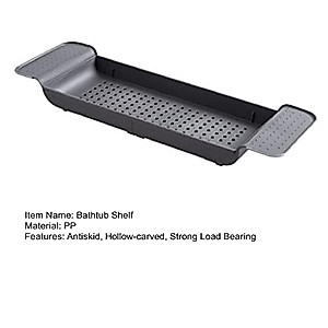 Worparsen Foldable Bathtub Tray Caddy, Waterproof Expandable Bath Table Over Tub, Premium Bathtub Caddy Tray, Expandable Bath Tray, Bath Storage Rack or Couples Birthday Wedding Gifts for mom Women W