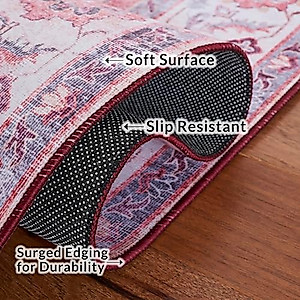 SAFAVIEH Tucson Collection Area Rug - 9' x 12', Rust & Beige, Persian Design, Non-Shedding Machine Washable & Slip Resistant Ideal for High Traffic Areas in Living Room, Bedroom (TSN163P)