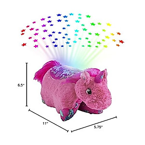 Pillow Pets Colorful Pink Unicorn Sleeptime Lite 11" Stuffed Animal Plush Nightlight