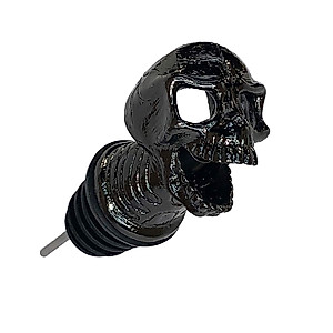 Skull Wine Aerator Pourer Whiskey Pourer, Unique Halloween Souvenirs Gifts, Perfect Wine Gift for Skull Lover (Black)