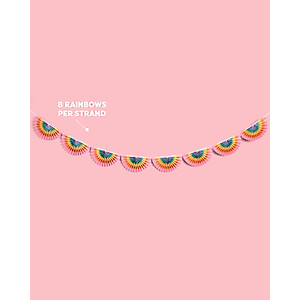 xo, Fetti Rainbow Paper Fan Banner - 10 Ft. | 3D Pastel Bachelorette Party Decorations, Birthday Party Supplies, Hanging Photo Booth Backdrop, Girl Baby Shower Banner, Bridal Shower Decor