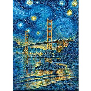 Peter Pauper Press San Francisco Starry Night 500 Piece Jigsaw Puzzle