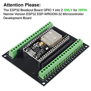 ACEIRMC 3pcs ESP32 Breakout Board GPIO 1 into 2 for 38PIN Narrow Version ESP32 ESP-WROOM-32 Microcontroller Development Board (ESP32)