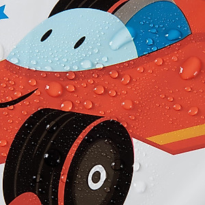 WERNNSAI Racing Car Tablecloth - 108" x 54" Disposable Plastic Rectangular Checkered Table Covers for Kids Birthday Game Sports Events Race Car Party Supplies