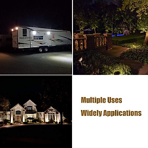 Beonllay PAR36 LED Landscape Light Bulb, 6W 600LM, 6000K, 36Watt Halogen Landscape Bulb Equivalent, 12V AC/DC, PAR36 LED Bulb for Tractor Light, Off-Road Vehicles, RV Vehicles, 2 Pack