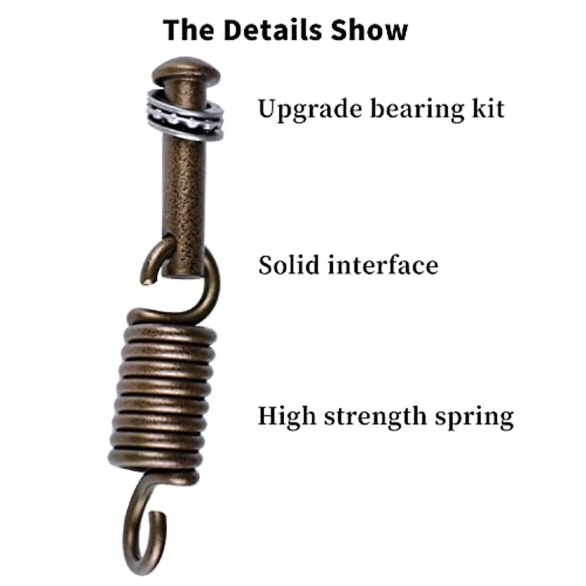 Hammock Chair Ultimate Hanging Kit - Egg Hammock Chair Spring Pin Plug Hardware- 500LB Hammock Chair Hanging kit for Hanging Basket Chairs Hammock and Porch Swings Brown