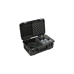 SKB Music iSeries Waterproof 12-Mic Case with Storage Compartment with PE Foam Interior