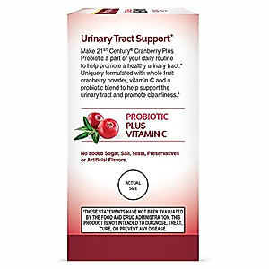 21st Century Cranberry Plus Probiotic Tablets, 60 Count