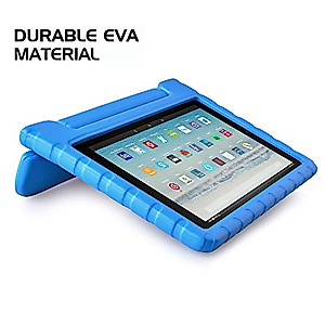 LTROP Fire HD 10 Case 2019 (Previous Model) Shock Proof Fire HD 10 Tablet Case for Kids (7th Generation and 9th Generation, 2017 and 2019) NOT for 2021 Released 11th Generation - Blue