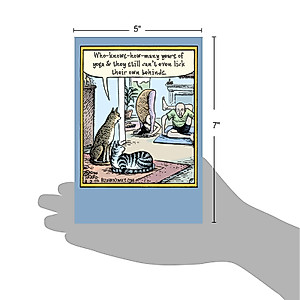 NobleWorks Hilarious Birthday Greeting Card with 5 x 7 Inch Envelope (1 Card) Bday Yoga Lick Behinds Birthday 4678Z