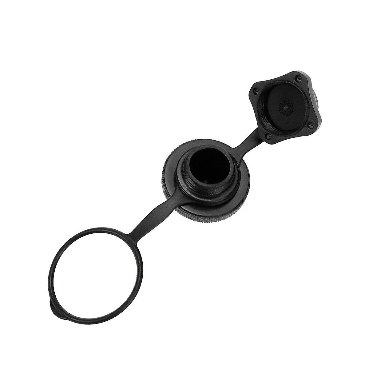 Quluxe 5 Pcs Air Valve Inflatable Boat Spiral Air Plugs Air Mattress Plugs Boston Valve for Rubber Dinghy Raft Kayak Pool Boat Airbeds- Black