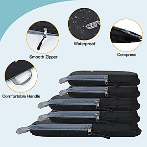 7 Set Travel Packing Organizers Compression Cubes for Suitcases Storage Bags for Compression Carry-on Easy Organizing of Travel Essentials BGTYAED