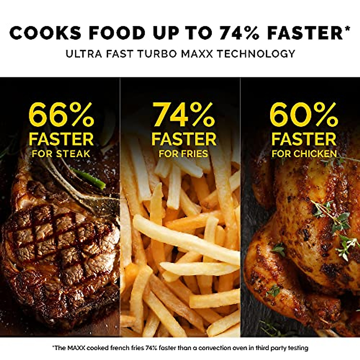 Kalorik MAXX Air Fryer Oven Grill Deluxe AFO 51041 SS |26 Quart Digital Smokeless Indoor Grill & Air Fryer Oven Combo - Always-Clean Interior, 12 Accessories, BBQ, Rotisserie| 1700W | Black & Stainless Steel