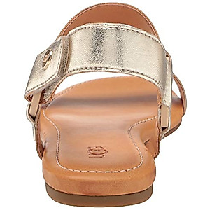 UGG Women's RYNELL Flat Sandal, Gold Metallic, 5.5