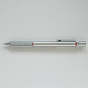 uni M91010.26 Shift Pipe Lock Drafting 0.9mm Pencil, Silver Body with Red Accent (M91010.26)