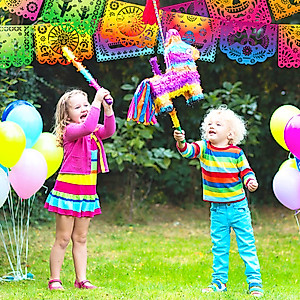 JOHOUSE 2 Pack Mexican Party Banners, Iridescent Fiesta Banner 18 Feet Papel Picado Mexican Fiesta Garland for Cinco De Mayo Fiesta Party Dia De Los Muertos Day of the Dead