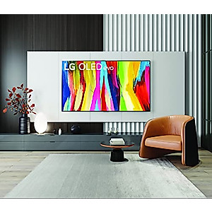 LG 55-Inch Class OLED evo C2 Series Alexa built-in 4K Smart TV, 120Hz Refresh Rate, AI-Powered 4K, Dolby Vision IQ and Dolby Atmos, WiSA Ready, Cloud Gaming (OLED55C2PUA, 2022) (Renewed)