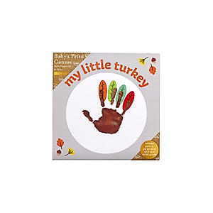 Kate & Milo My Little Turkey Canvas, DIY Handprint Keepsake Art, Thanksgiving Décor, Perfect for Baby Girl or Boys First Holiday Season, Baby Fall Decor