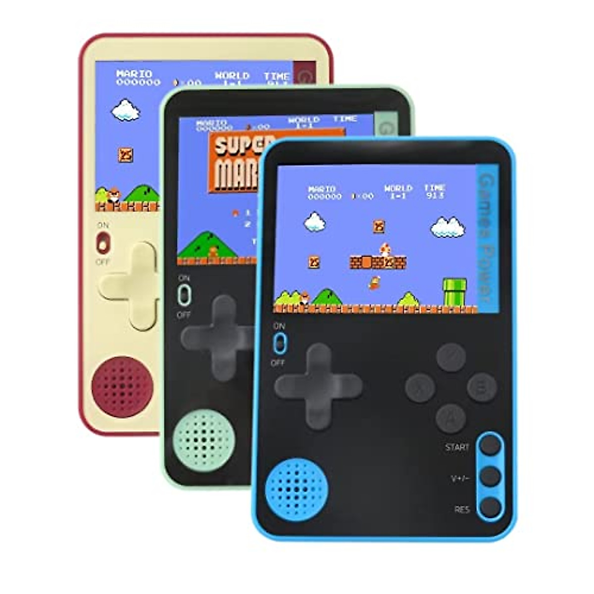 Qblahip Simple Arcade-Style Handheld Retro Video Game Console for Gameboy Built-in 500in1 Classic Games as Gift (Blue)
