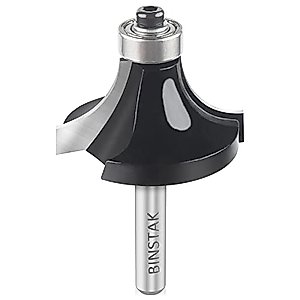 1/2" Radius Roundover Router Bit 1/4" Shank, Edge Forming Roundover Bit Bead Rounding Over Edging Bit by BINSTAK