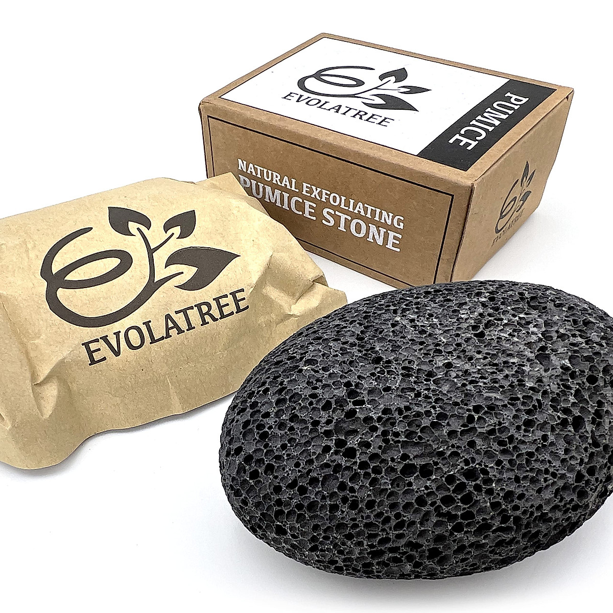 Evolatree Pumice Stone for Feet - Lava Foot Scrub, Cleaning & Exfoliating Hard Dead Skin, Corn & Callus Remover for Hands, Heels - Shower & Bath Wet Foot Scrubber, Scraper Pedicure Supplies Care Tool