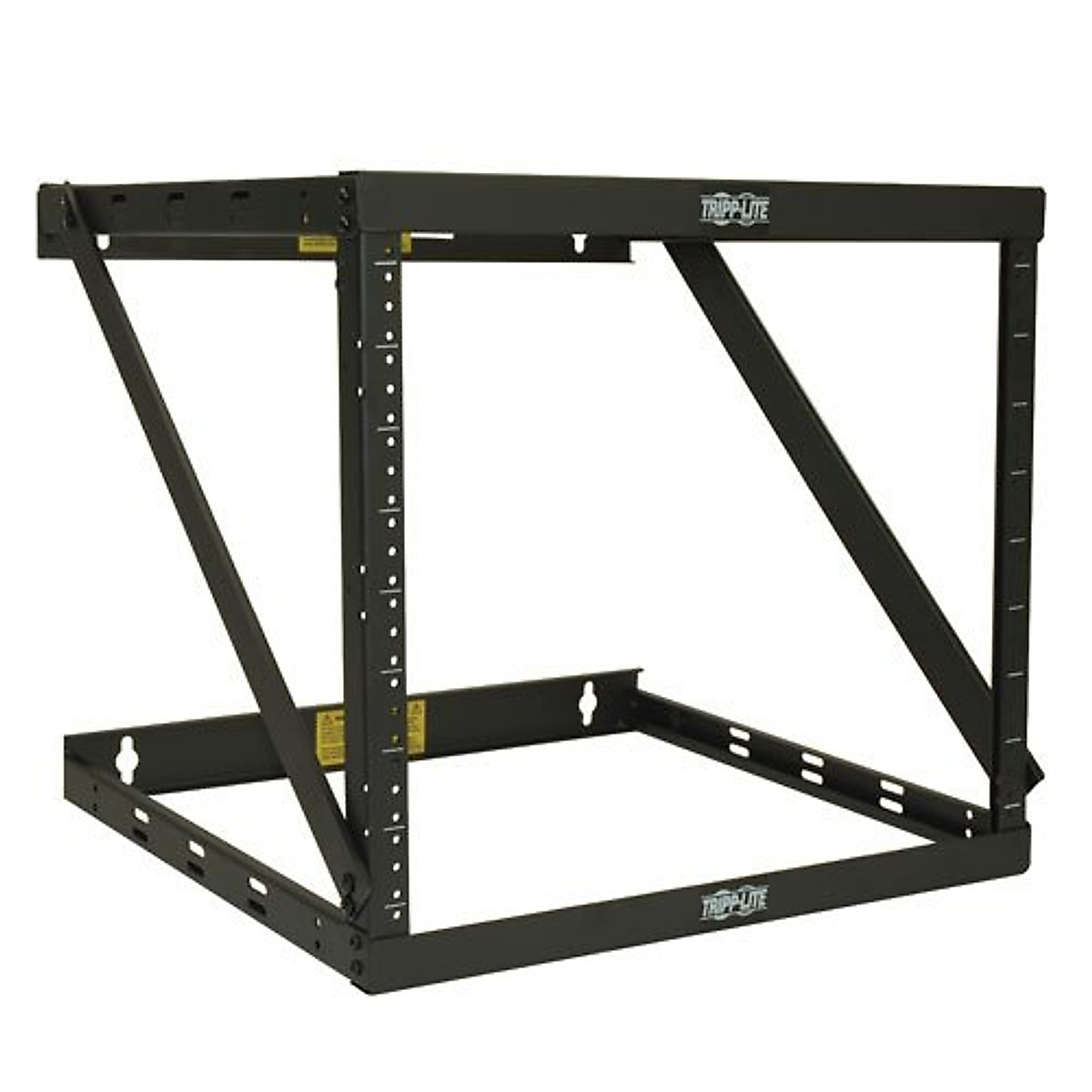 Tripp Lite 8U/12U/22U Expandable Wall-Mount 2-Post Open Frame Rack, Adjustable Network Equipment Rack, Switch Depth, 18" Deep, 5 Year Warranty (SRWO8U22), black