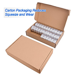 Petutu 30 Pack Tin Cans Screw Top Round Metal Lip Balm Tins Containers with Lids (1oz)