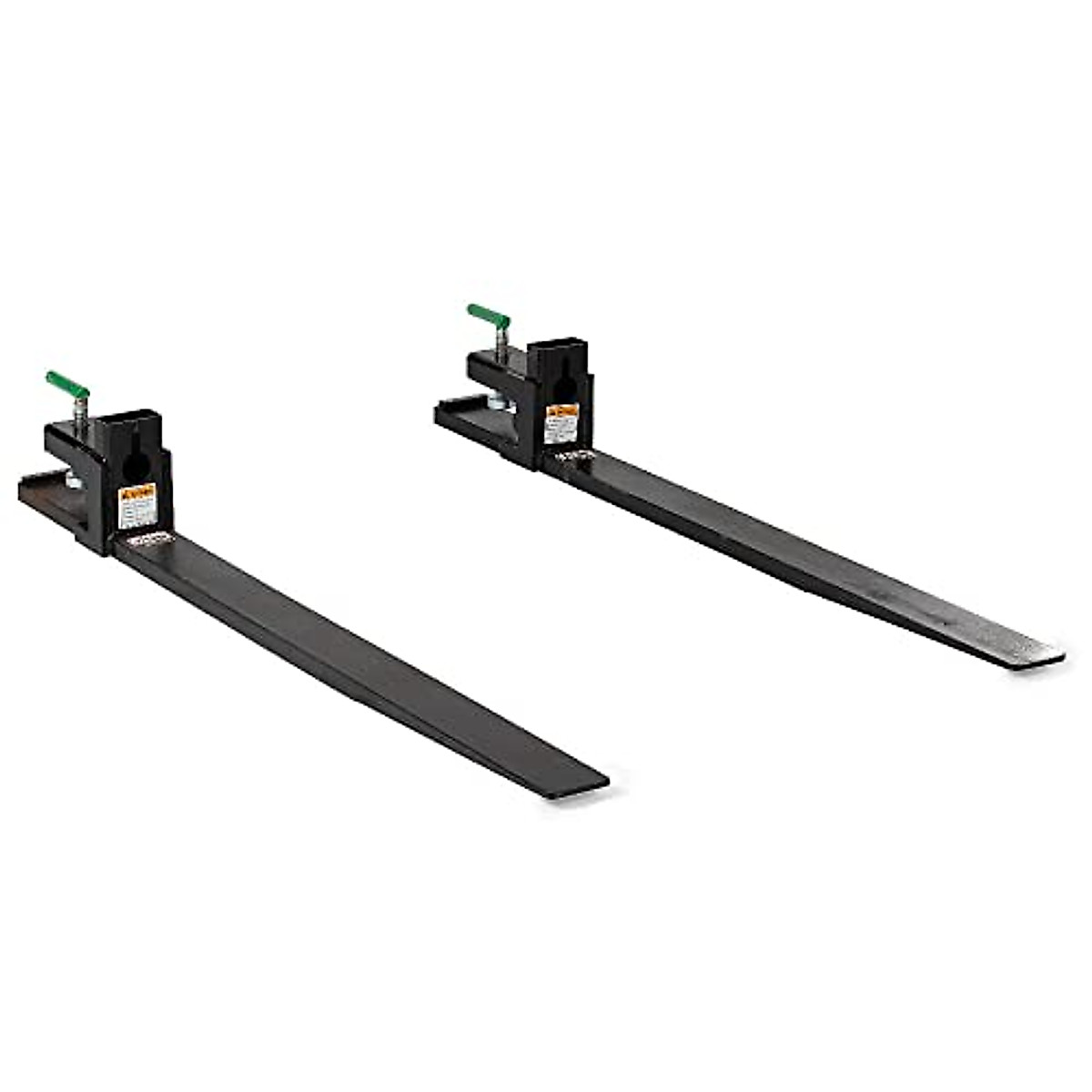 Titan Attachments Heavy-Duty 60" Clamp-on Pallet Forks, 47" x 4" Fork Length, Rated 6,000 LB, Easy to Install on Loader or Skid Steer Bucket