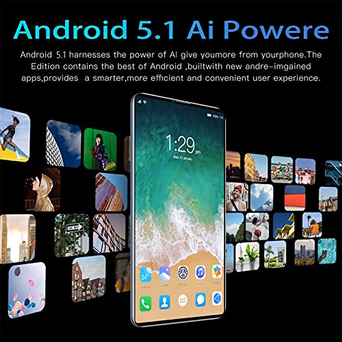 Comigeewa #pa2aSH Hd Tablet WiFi Bluetooth Android Voice Call Game Tablet7Inch IPS Display Screenwifi2Gb Ram+16Gb Rom4000Mah Android 51