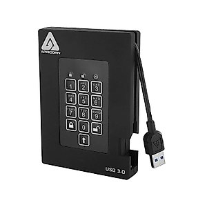 Apricorn 1TB Aegis Fortress FIPS 140-2 Level 2 Validated 256-Bit Encrypted USB 3 External SSD (A25-3PL256-S1000F)