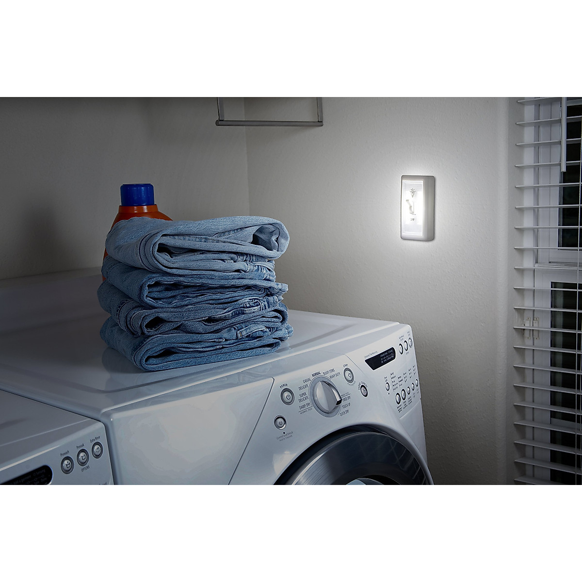 Lights by Night Wireless LED Light Switch, Battery Operated, 100 Lumens, Tap Light, Portable Light Switch, Wireless, Stick-On LED Lights, Under Cabinet, Closet, Basement and More, 39641 White