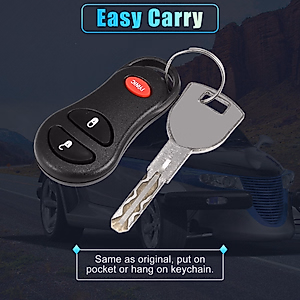 X AUTOHAUX 2pcs GQ43VT17T 315MHz Replacement Keyless Entry Remote Car Key Fob for Dodge for Ram 1500 2500 3500 Pickup 2001-2005 for Dodge Caravan 1999-2003 3 Buttons