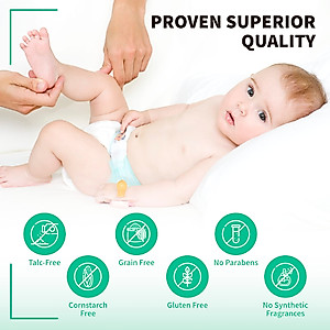 Bentonite Clay Baby Powder, Pure Calcium Bentonite Clay Food Grade Baby Powder for Sensitive Skin, Travel Size Baby Powder, Gentle Baby Skin Care