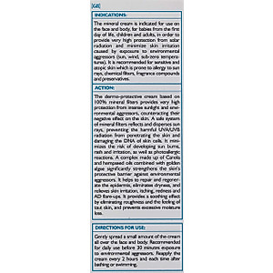 Eczema & Dry Skin Moisturizer, Mineral Sunscreen SPF 50+, Newborns to Adults, Face & Body Cream, by Pharmaceris, 75ml