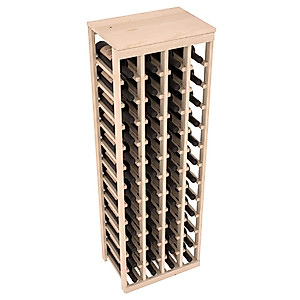 Wine Racks America Living Series Table Top Wine Rack - Durable and Modular Wine Storage System, Pine Unstained - Holds 48 Bottles