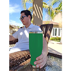 LaserGram 20oz Vacuum Insulated Pilsner Mug, EMT Emergency Medical Technician, Personalized Engraving Included (Green)