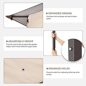 ABCCANOPY Pop Up Gazebo 11x11 - Outdoor Canopy Tent with Mosquito Netting for Patio Garden Backyard (Beige)