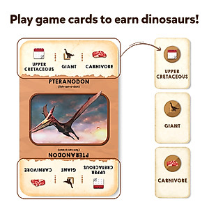 Skillmatics Card Game - Dino Trio, A Smart Swapping Dinosaur Themed Strategy Game for Kids, Teens & Adults