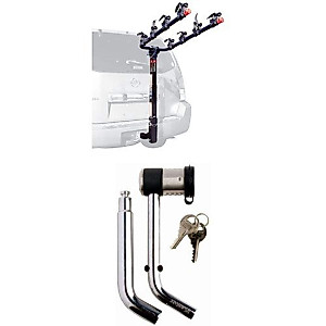 Allen Sports Deluxe 4-Bike Hitch Mount Rack with 2-Inch Receiver and Master Lock 2866DATSC Swivel Head Receiver Lock, Chrome